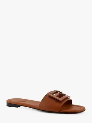 Fendi Baguette Leather Sandals