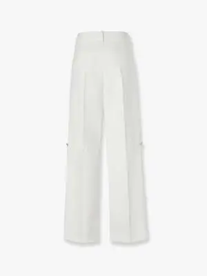 Fendi Technical Canvas Trousers - White