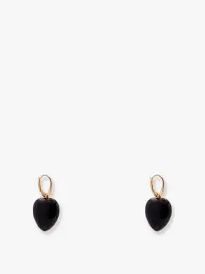 Valentino Garavani Coeur Royal Metal Earrings - Black