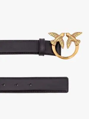 Pinko Berry Leather Belt - Black