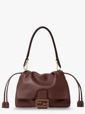 Fendi Mamma Baguette Medium Leather Bag - Brown