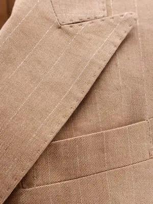 Tagliatore Parigi Pinstripe Linen And Viscose Suit - Beige
