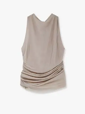 Soeur Irina Extrafine Cotton Crêpe Top - Beige