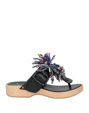 Emilio Pucci Leather Thong Sandal With Embellished Detailing