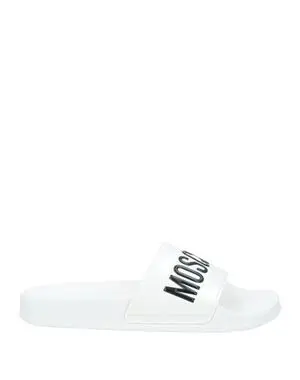 Moschino Sandals Size Pvc Polyvinyl Chloride - White