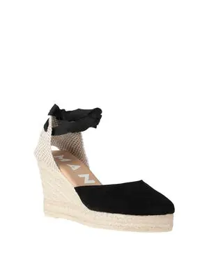 Manebí Leather And Textile Espadrilles - Black