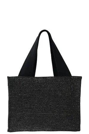 THE ROW Loretta Raffia Tote Bag - Black
