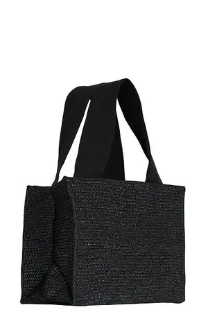 THE ROW Loretta Raffia Tote Bag - Black