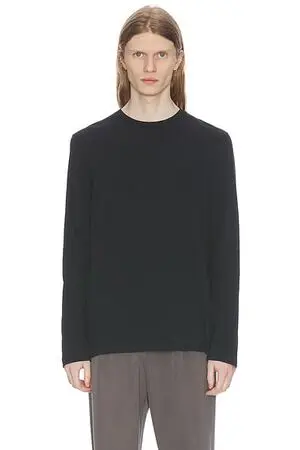 THE ROW Leon Long Sleeve T-shirt - Black