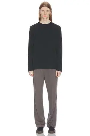 THE ROW Leon Long Sleeve T-shirt - Black