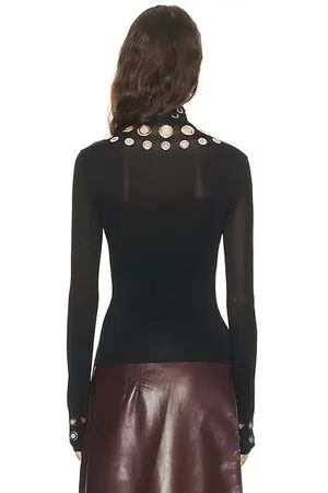 Rabanne Turtleneck With Grommet Detailing