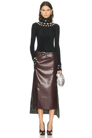 Rabanne Turtleneck With Grommet Detailing