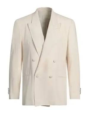 LARDINI Blazer Ivory Size Linen, Wool