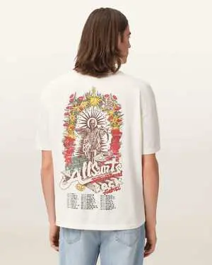 ALLSAINTS Roque Short Sleeve Oversized Crew Neck T-shirt - White