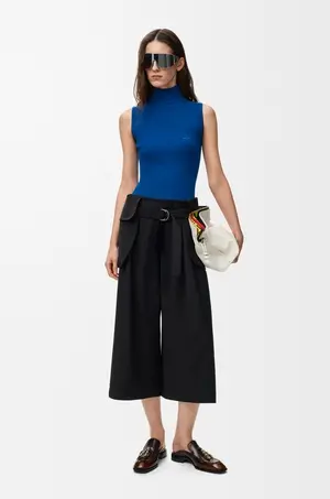 Loewe Sleeveless Top In Viscose Blend - Blue