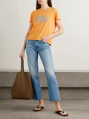 MOTHER The Kick It Ankle Mid-rise Bootcut Jeans