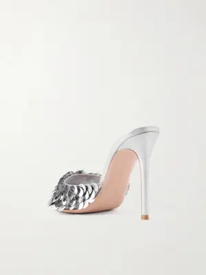 GIANVITO ROSSI 105 Sequined Mesh Mules