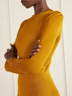 Saint Laurent Knitted Maxi Dress - Yellow