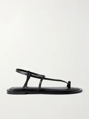 A.emery Reef Leather Sandals - Black