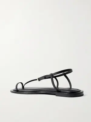 A.emery Reef Leather Sandals - Black