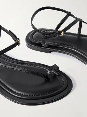 A.emery Reef Leather Sandals - Black