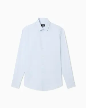 Giorgio Armani Slim-fit Shirt In Striped Cotton