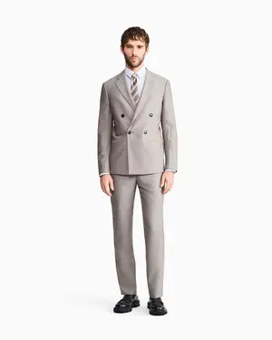 Giorgio Armani Slim-fit Shirt In Striped Cotton