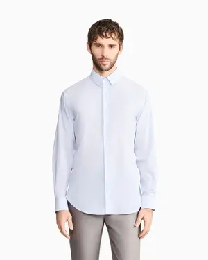 Giorgio Armani Slim-fit Shirt In Striped Cotton