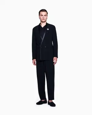 Giorgio Armani Double-pleat Wool-crêpe Trousers