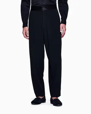 Giorgio Armani Double-pleat Wool-crêpe Trousers