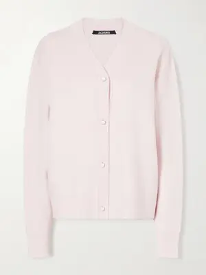 Jacquemus Doppio Wool-blend Cardigan - Pink