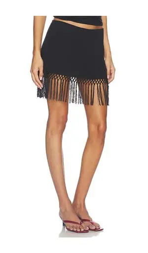 GEEL Aria Tassel Skirt - Black