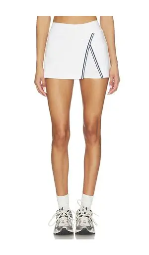 Free People X Forehand Skort In White - White Combo