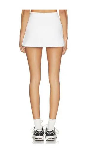 Free People X Forehand Skort In White - White Combo