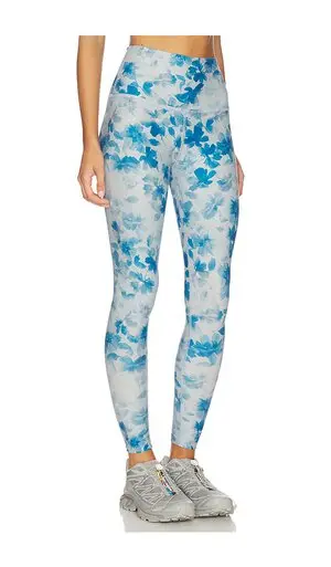Beyond Yoga Softmark High Waisted Midi Legging In Blue - Daydream Meadow