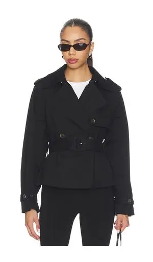 Good American Cropped Trench Jacket