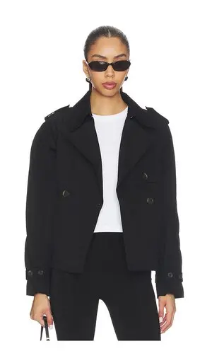 Good American Cropped Trench Jacket