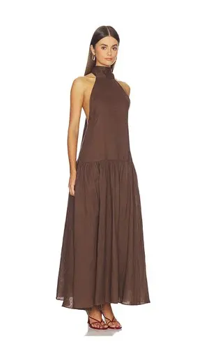 Women's One-Shoulder Linen Maxi Dresses