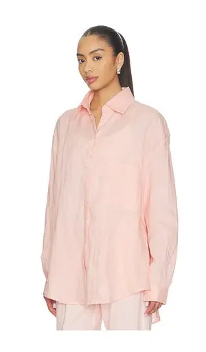 AEXAE Linen Woven Shirt - Soft Pink