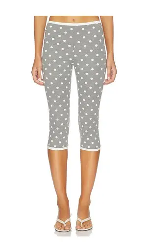 ROWEN ROSE Polka Dots Capri Pants