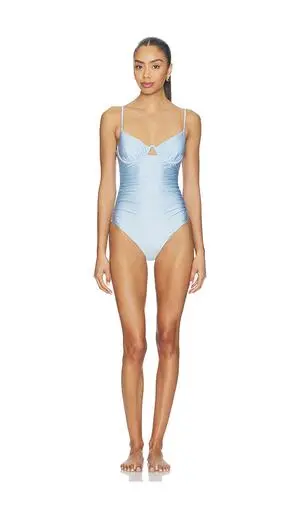 Simkhai Laine Ruched One Piece - Tidepool