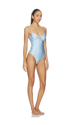 Simkhai Laine Ruched One Piece - Tidepool