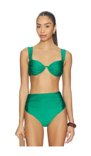 Simkhai Anniston Bikini Top - Kelly Green