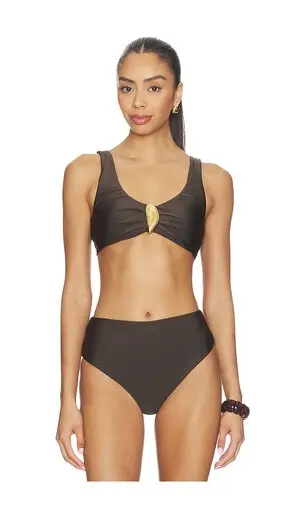 Simkhai Veyra Bikini Top - Chocolate