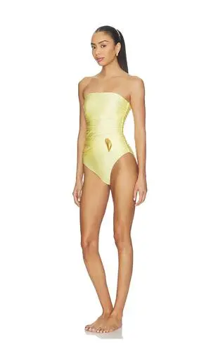Simkhai Lorena Shell Strapless One Piece