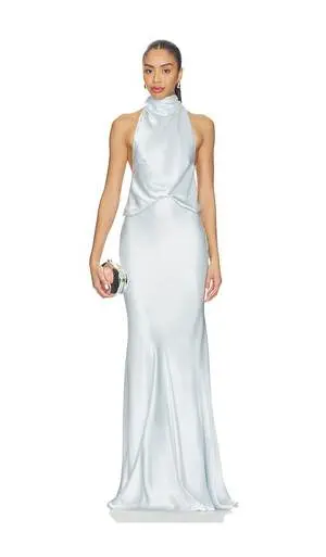 Misha Collection Cameron Satin Dress - Skywriting