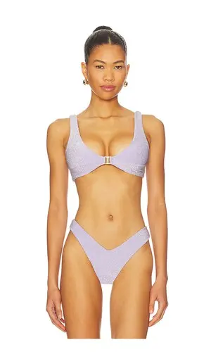 FAE Kendall Triangle Bikini Top In Purple