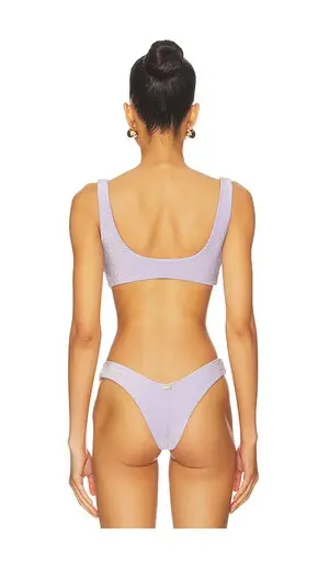 FAE Kendall Triangle Bikini Top In Purple