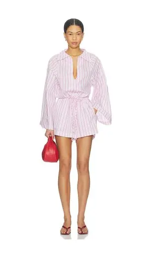 Faithfull The Brand Aksel Playsuit - Fiori Stripe Palazzo