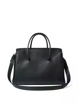 Jacquemus Turismo Knotted Flap Leather Tote - Black